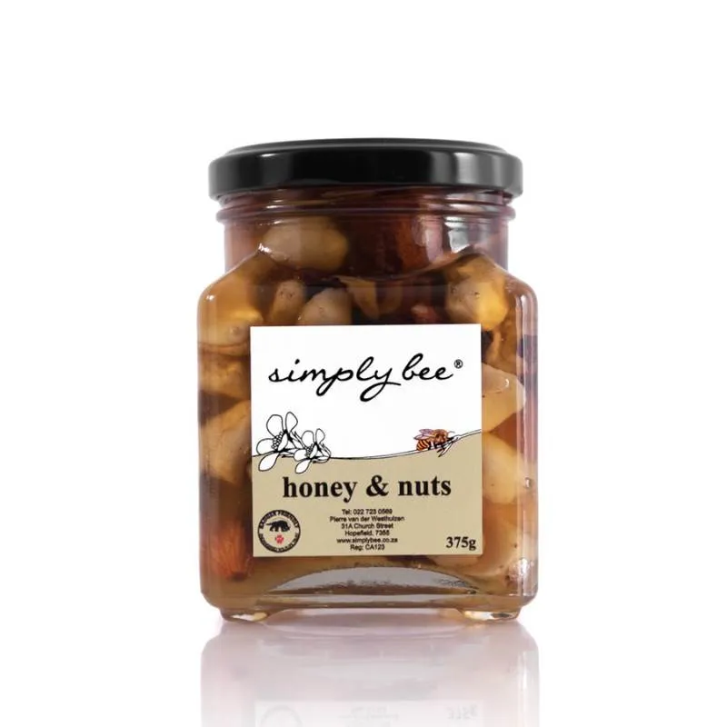 Simply Bee Pure Fynbos Honey and Nuts - 375g | Holisteeq